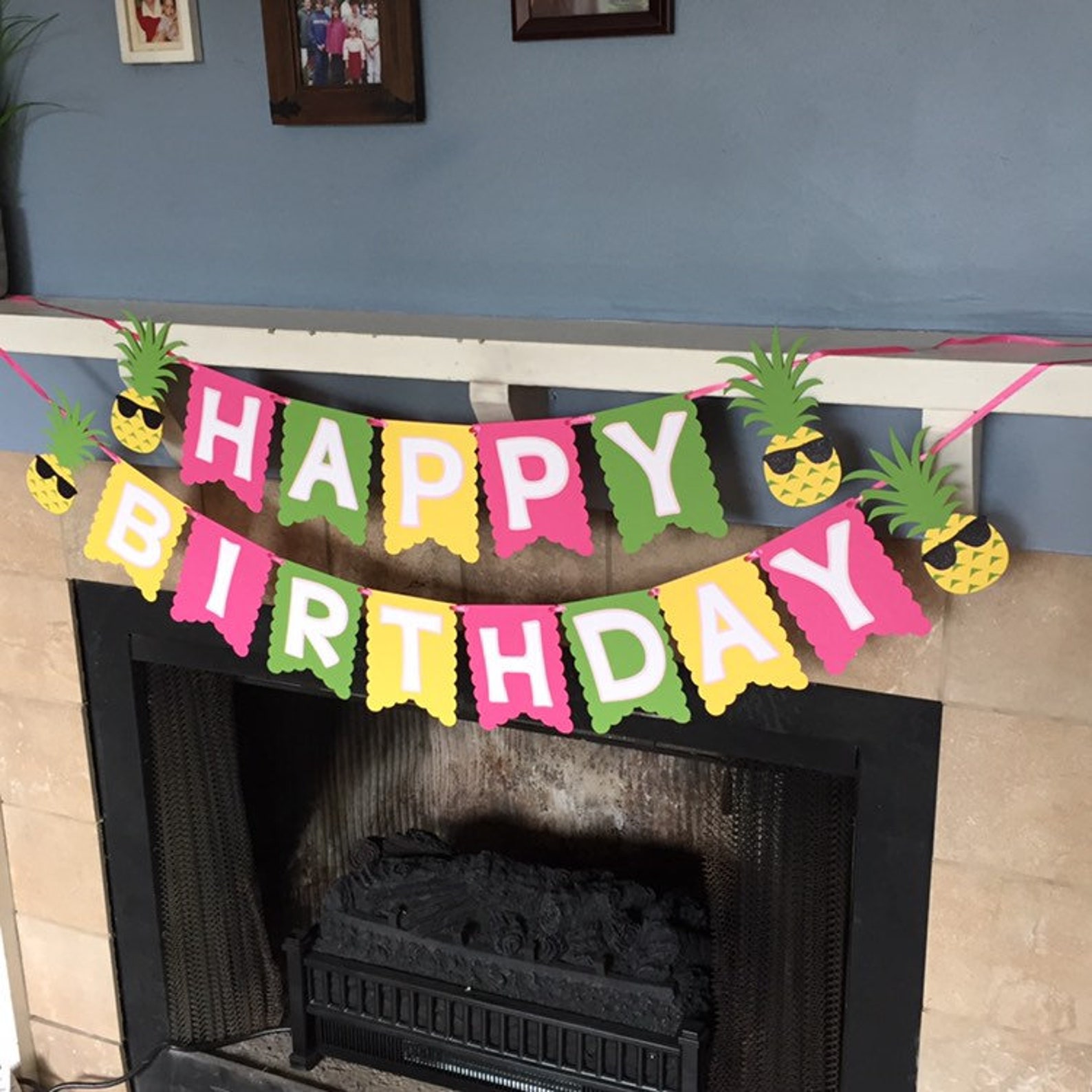 Pineapple Banner Pineapple Birthday Decorations Pineapple - Etsy