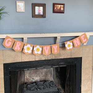 Groovy One Birthday Banner, Groovy Banner, Two Groovy Banner, Hippie ...