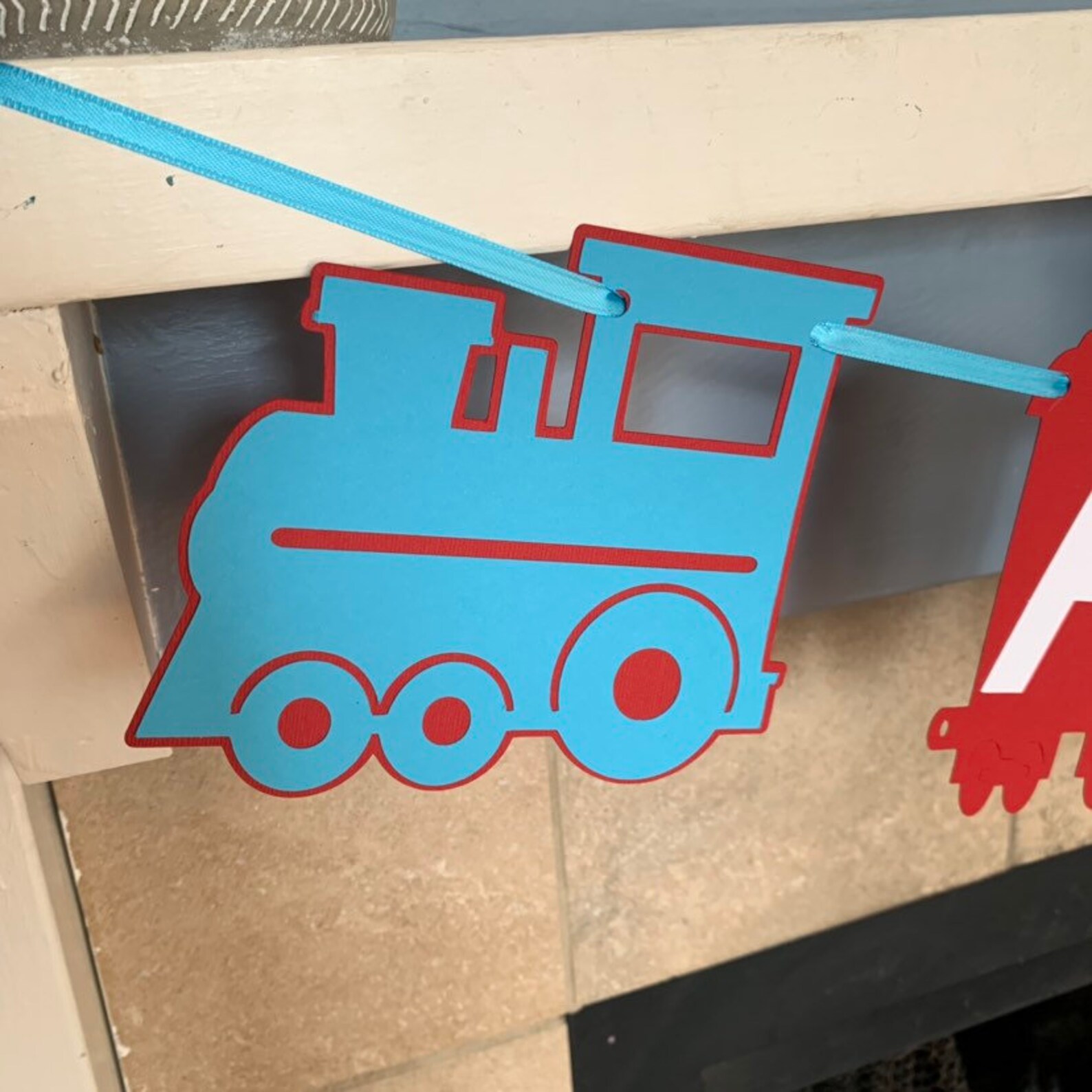 Train Birthday Banner Train Decorations Train Banner | Etsy