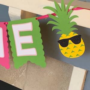 Pineapple Banner - Pineapple Birthday Decorations - Pineapple First ...