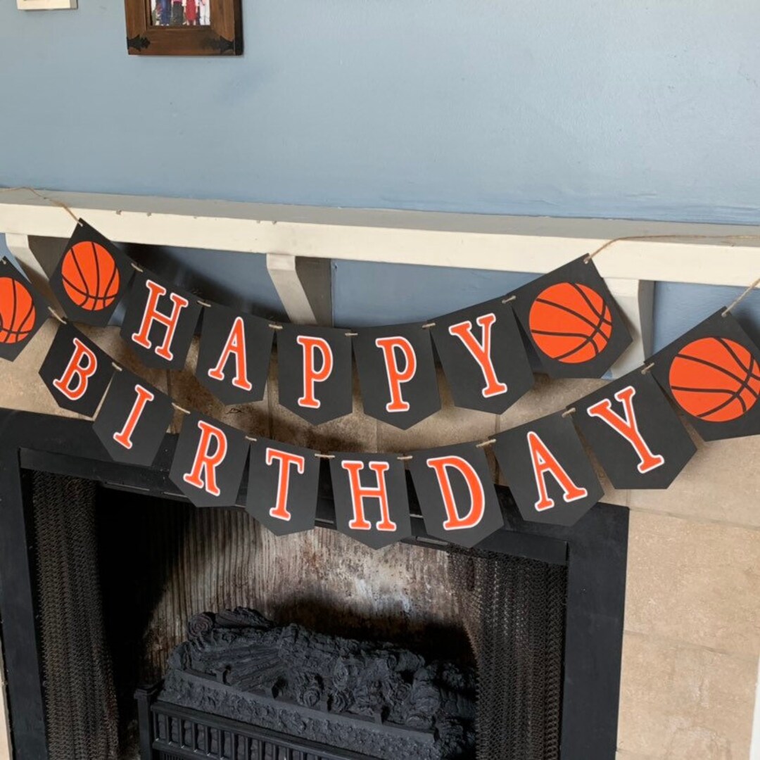 Basketball Birthday Banner, Basketball Birthday Decorations, Basketball ...
