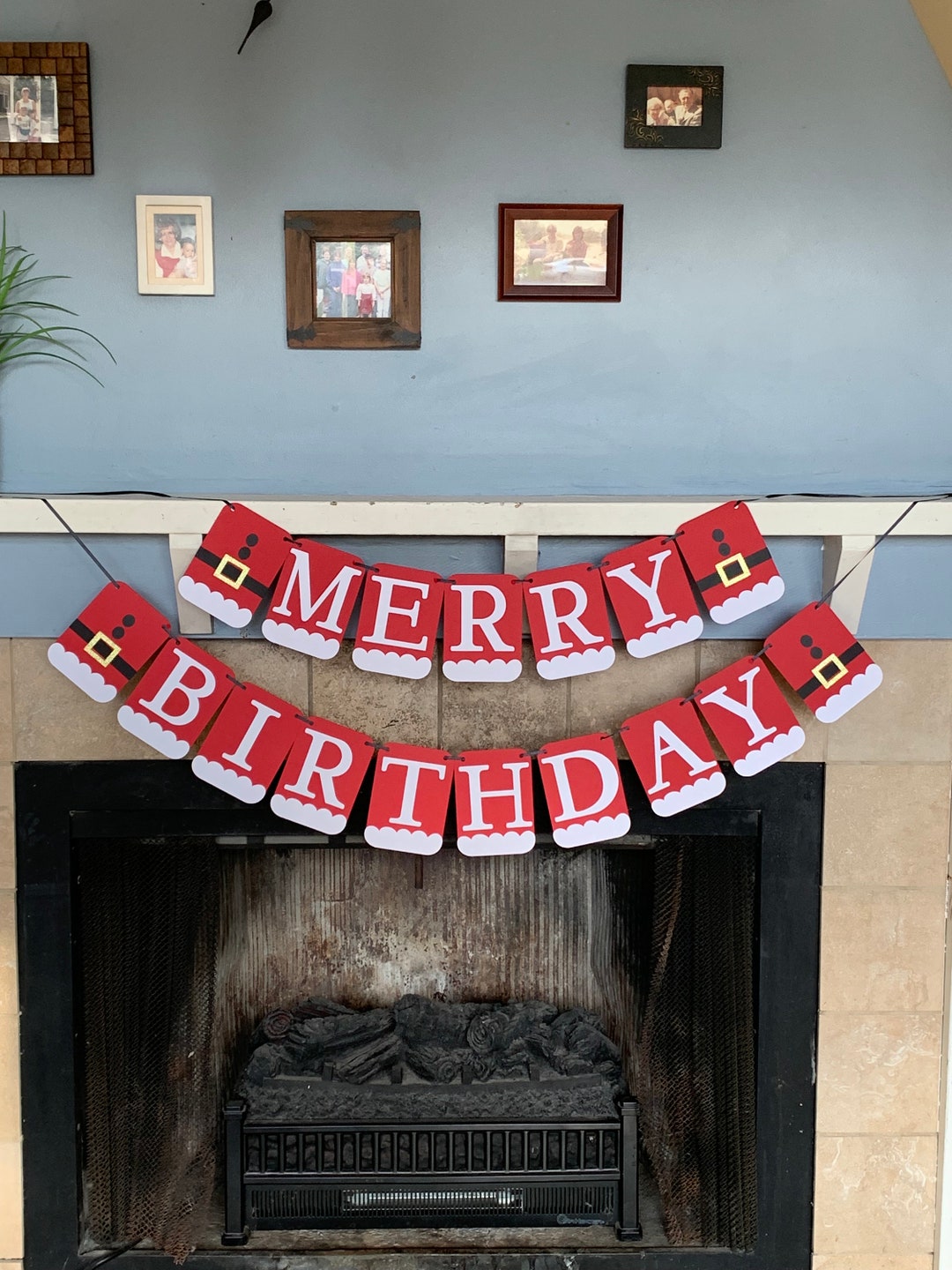 Santa Birthday Banner - Santa 1st Birthday Decor - Christmas First ...
