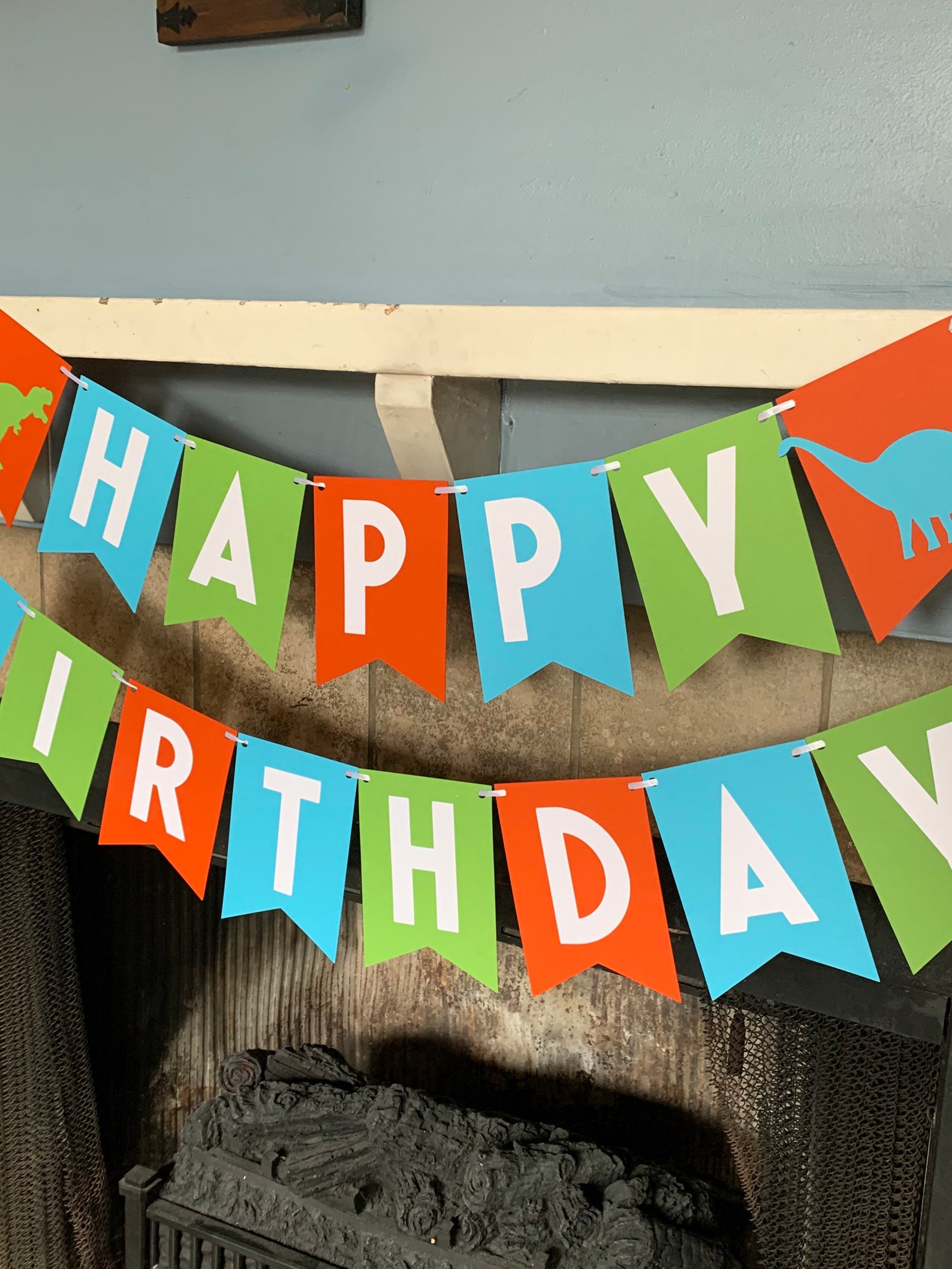 Dinosaur Birthday Banner - Dinosaur Party Decorations - Happy Birthday ...
