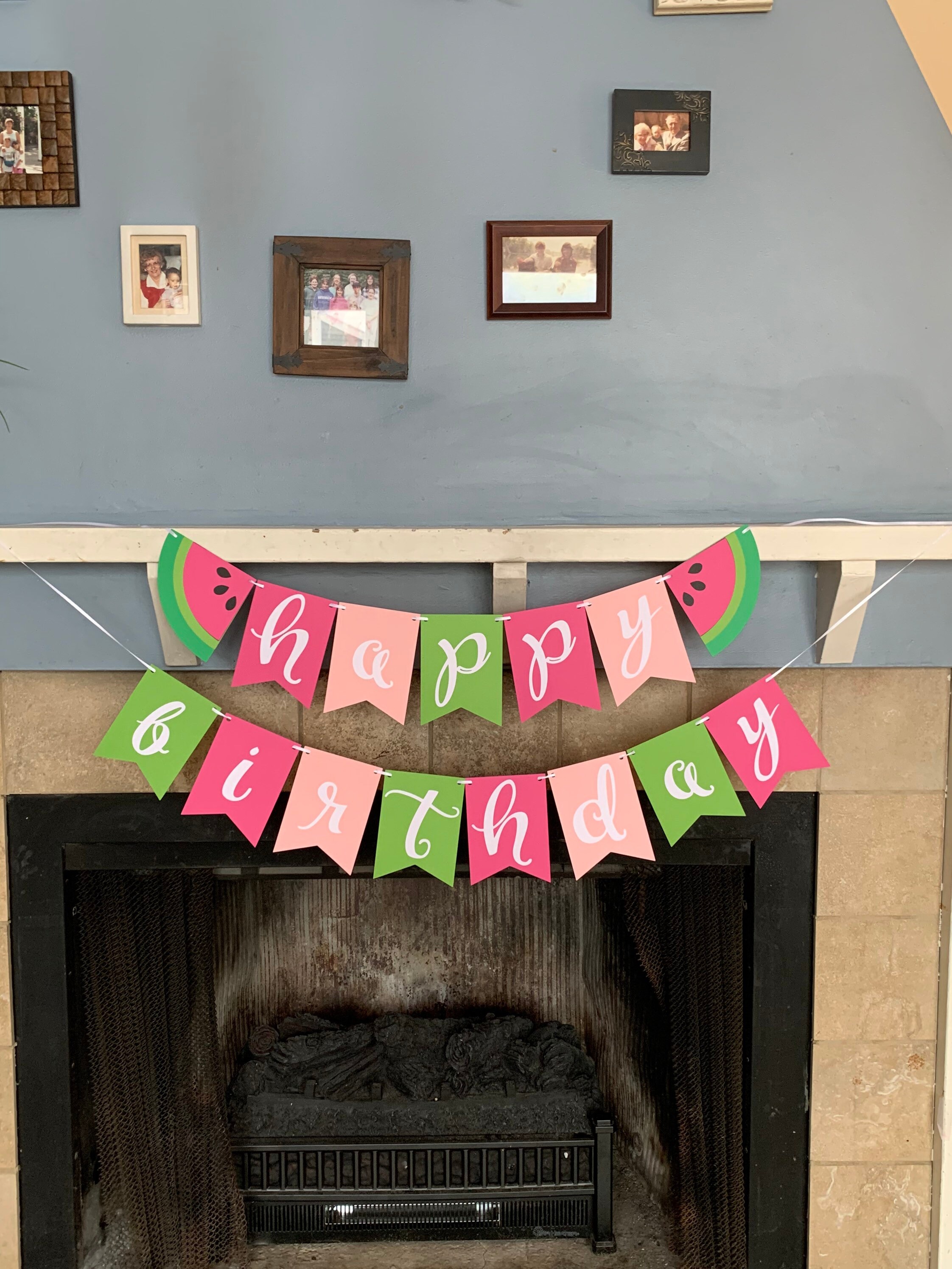 Watermelon Banner One in a Melon Banner watermelon first | Etsy