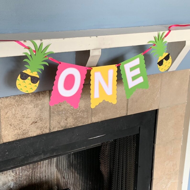Pineapple Banner Pineapple Birthday Decorations Pineapple - Etsy
