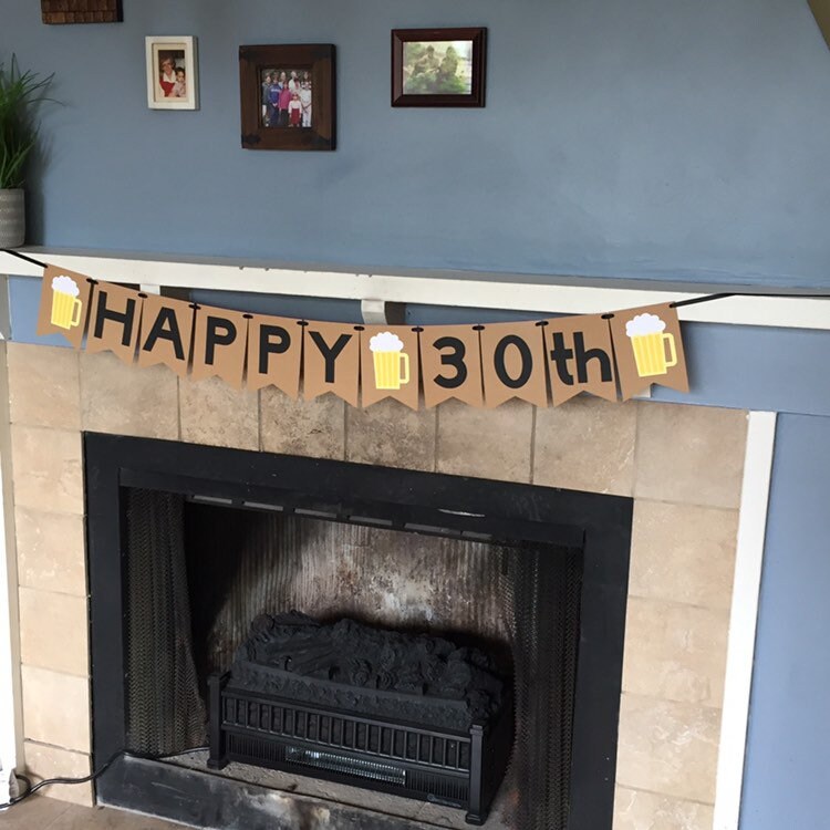 Beer Birthday Banner Beer Banner Birthday Decorations | Etsy