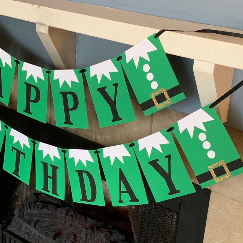 Elf Birthday Banner Elf Birthday Party Decor Christmas - Etsy