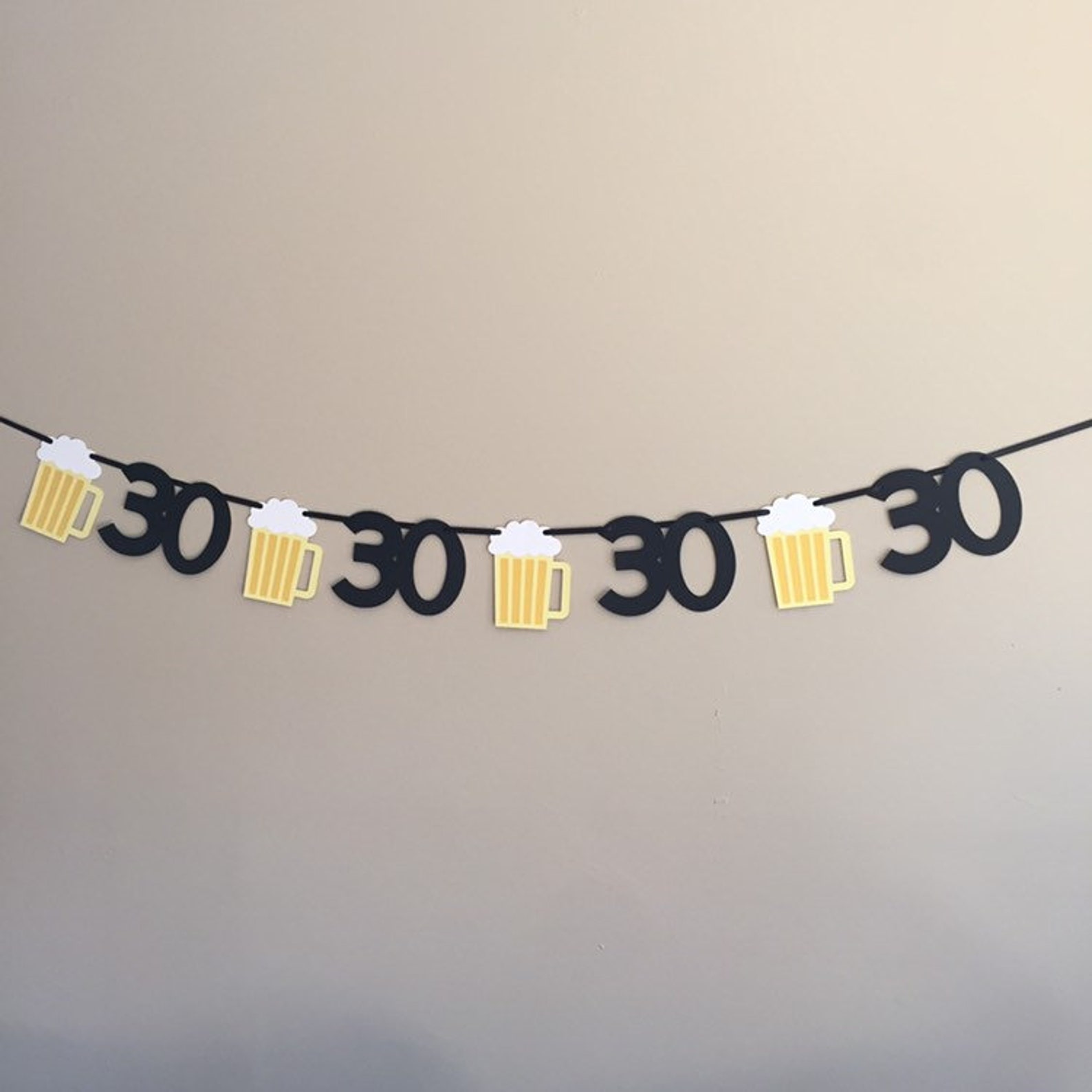 Beer Birthday Banner Beer Garland Cheers to 30 Years | Etsy Canada