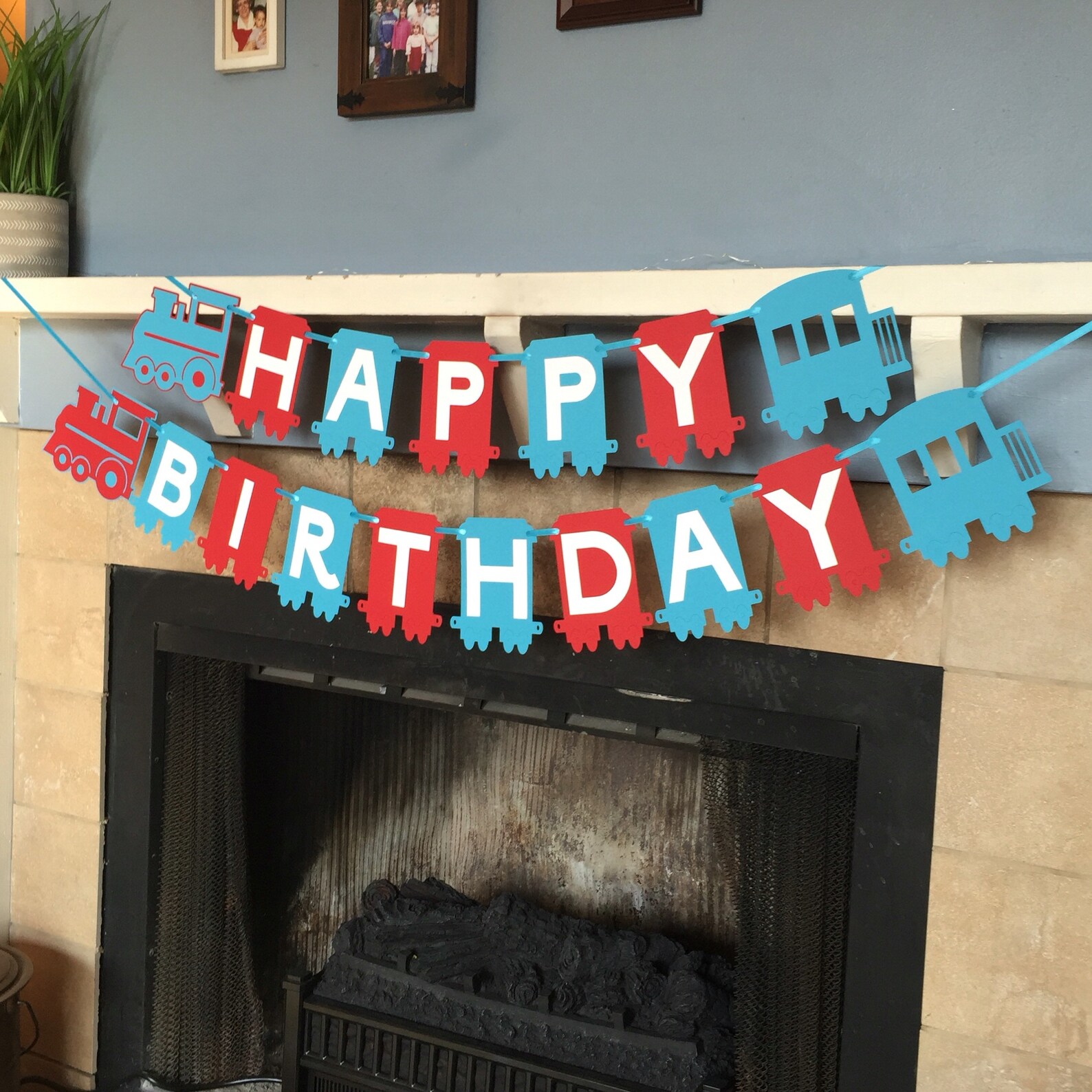 Train Birthday Banner Train Decorations Train Banner | Etsy