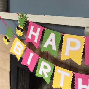 Pineapple Banner - Pineapple Birthday Decorations - Pineapple First ...