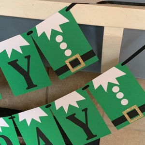 Elf Birthday Banner Elf Birthday Party Decor Christmas Party ...