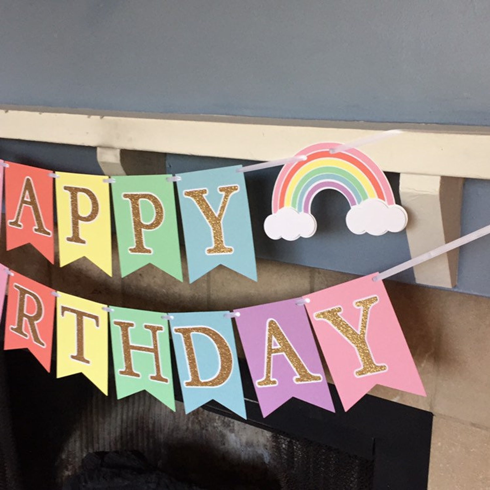 Rainbow Birthday Party Rainbow Banner Rainbow Baby Banner Rainbow ...