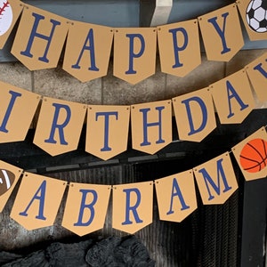 Sports Birthday Banner - Sports Birthday Decorations - Sports 1st ...