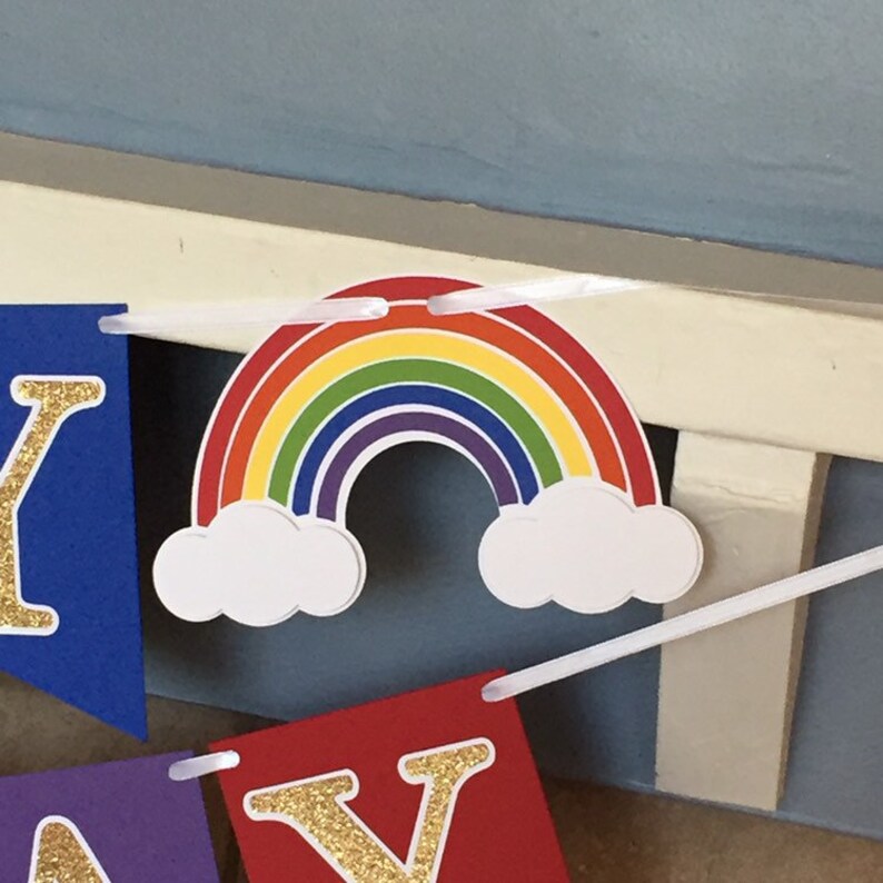 Rainbow Birthday Party Rainbow Banner Rainbow Baby Banner - Etsy