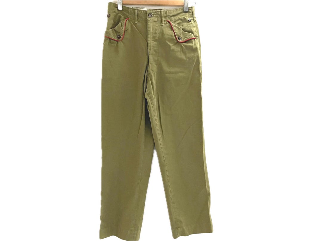 1950s Boy Scouts of America Pants Military Trousers Slacks Army Green ...
