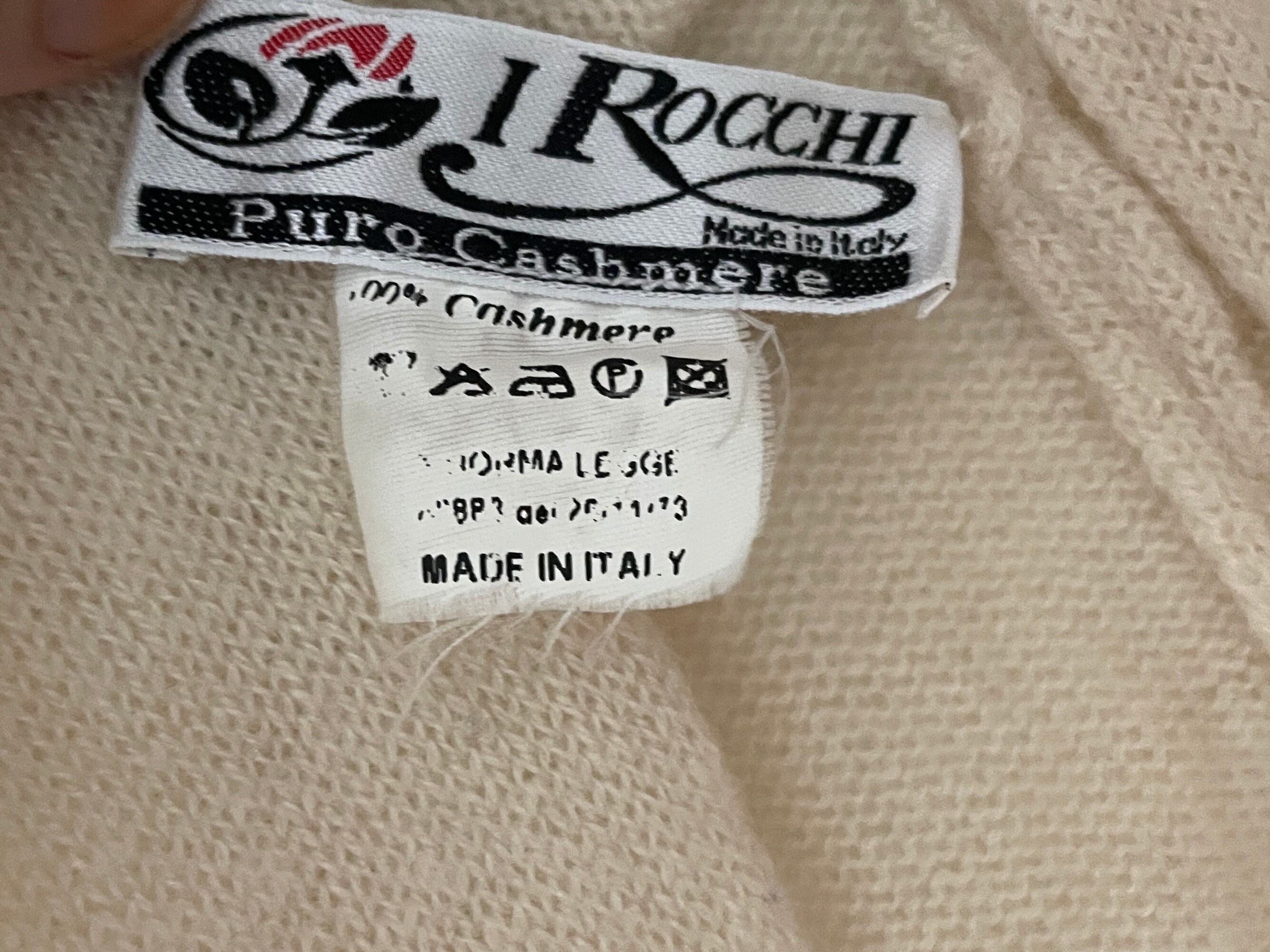 I Rocchi 100% Cashmere Italian Cream Poncho Cape Open Beige - Etsy