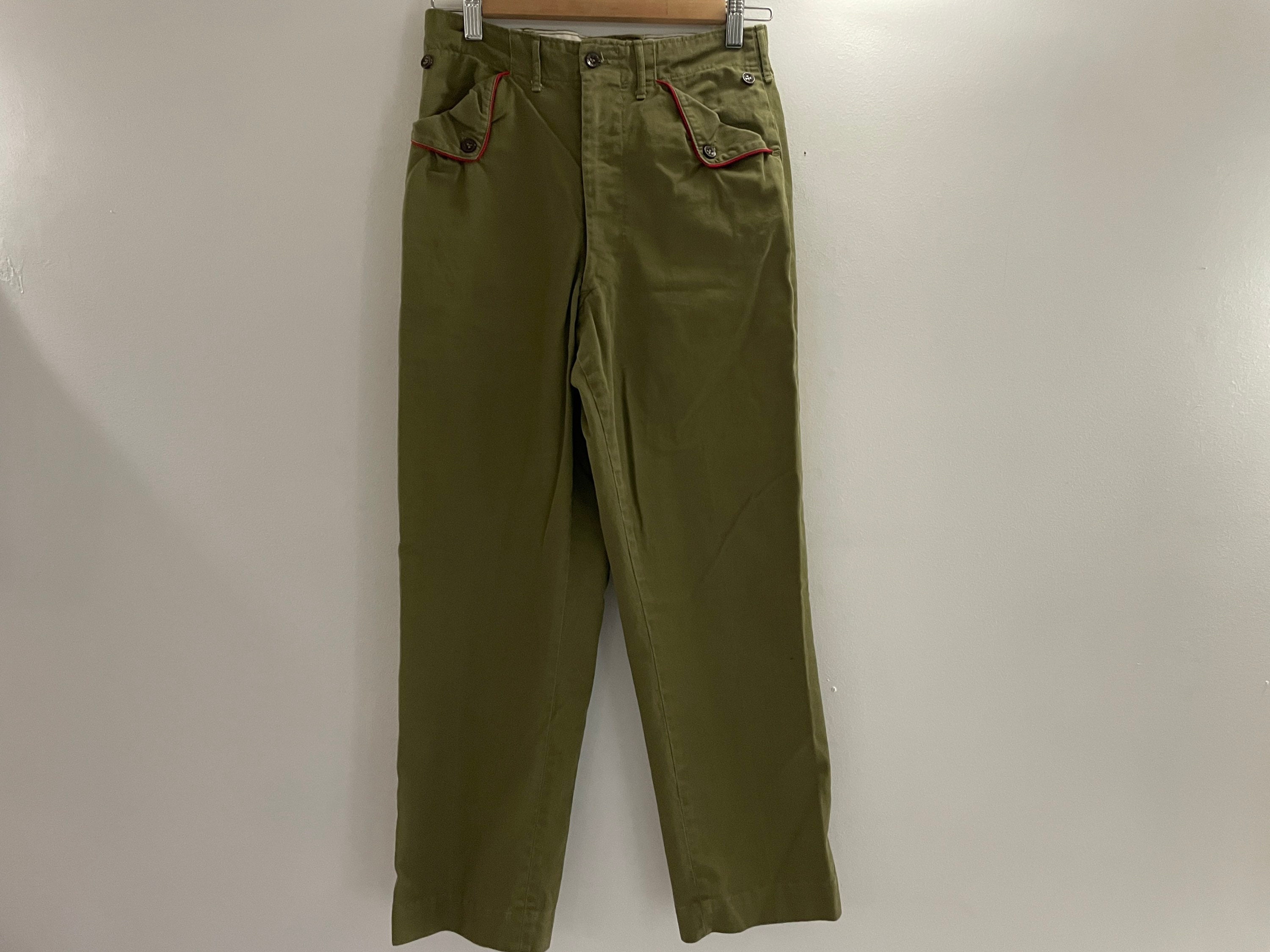 1950s Boy Scouts of America Pants Military Trousers Slacks Army Green ...