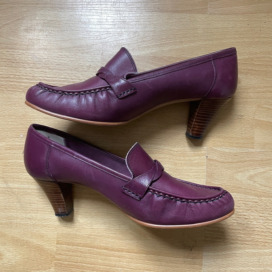 Vintage Frank More Spanish High Heels Shoes Loafers Low Slip on ...