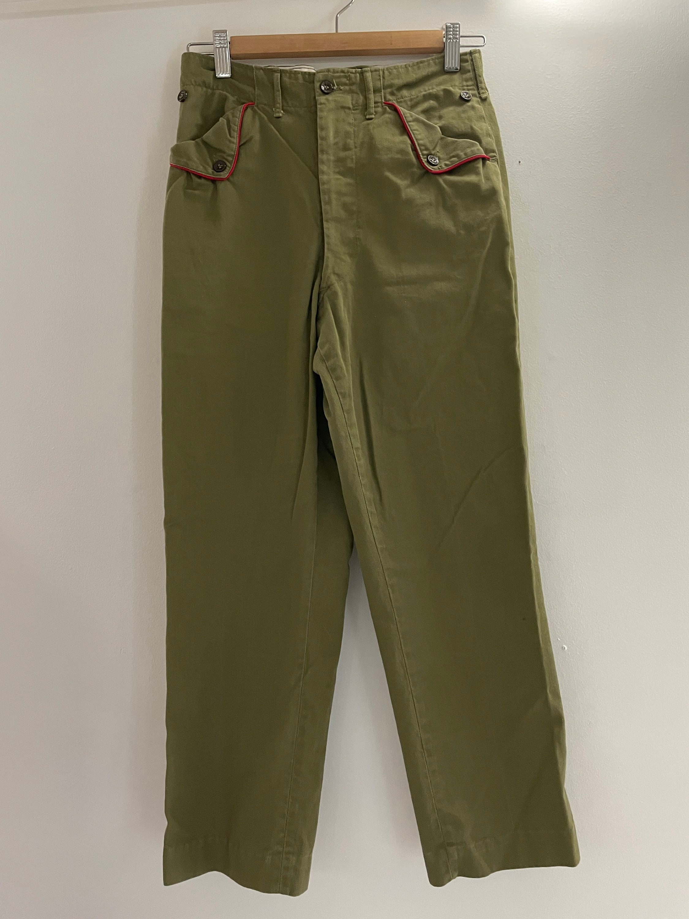 1950s Boy Scouts of America Pants Military Trousers Slacks Army Green ...