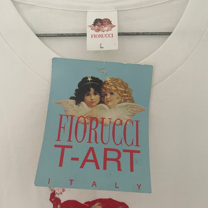90s Deadstock Fiorucci Single Stitch Angel Santa Claus Christmas T ...