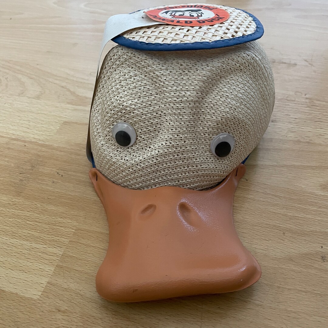 1970s Antique Donald Duck Hat Disneyland Souvenir Squeaky Bill Neutral ...