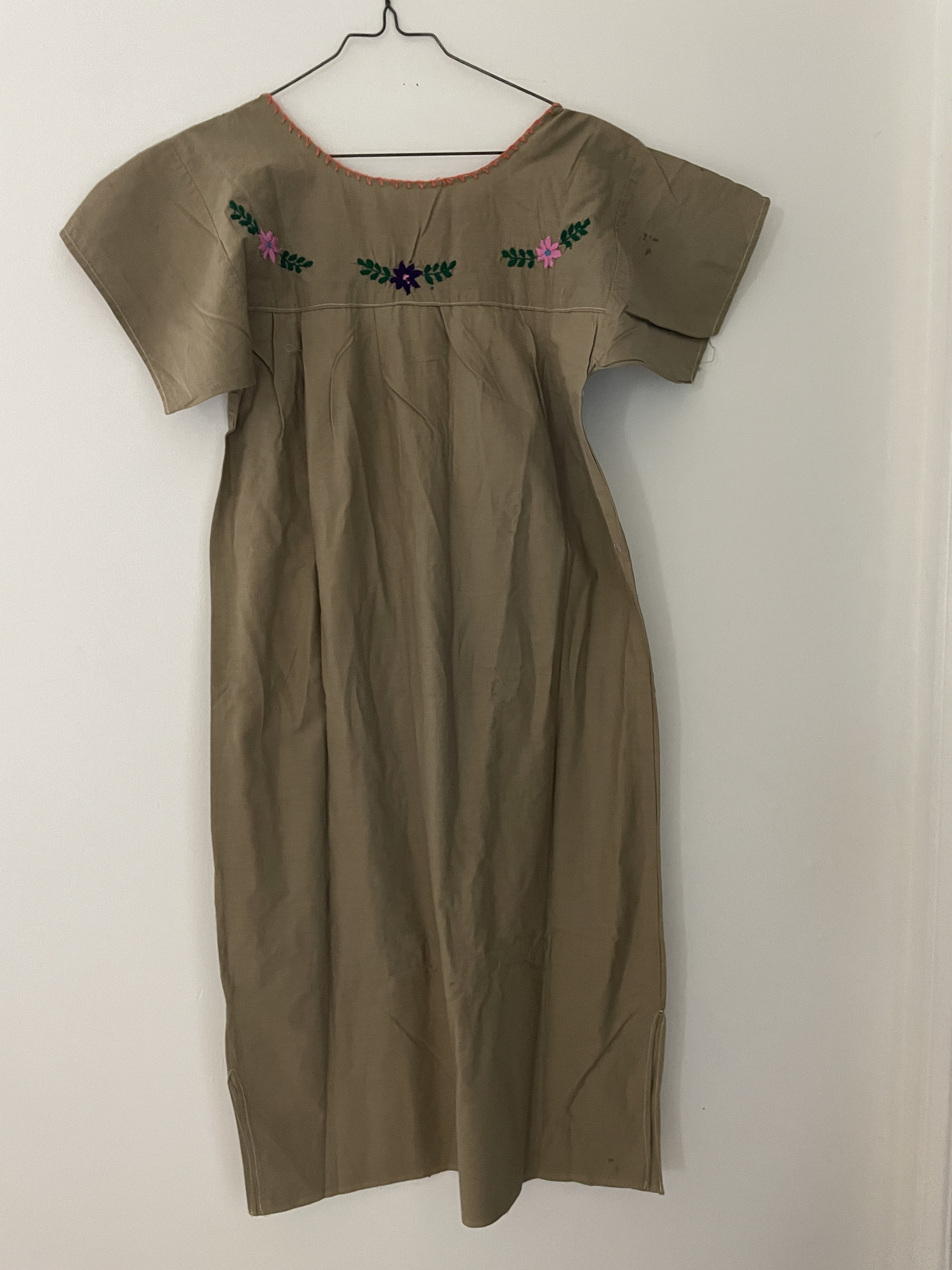 Authentic Vintage Embroidered Mexican Smock Caftan Kaftan Bohemian ...