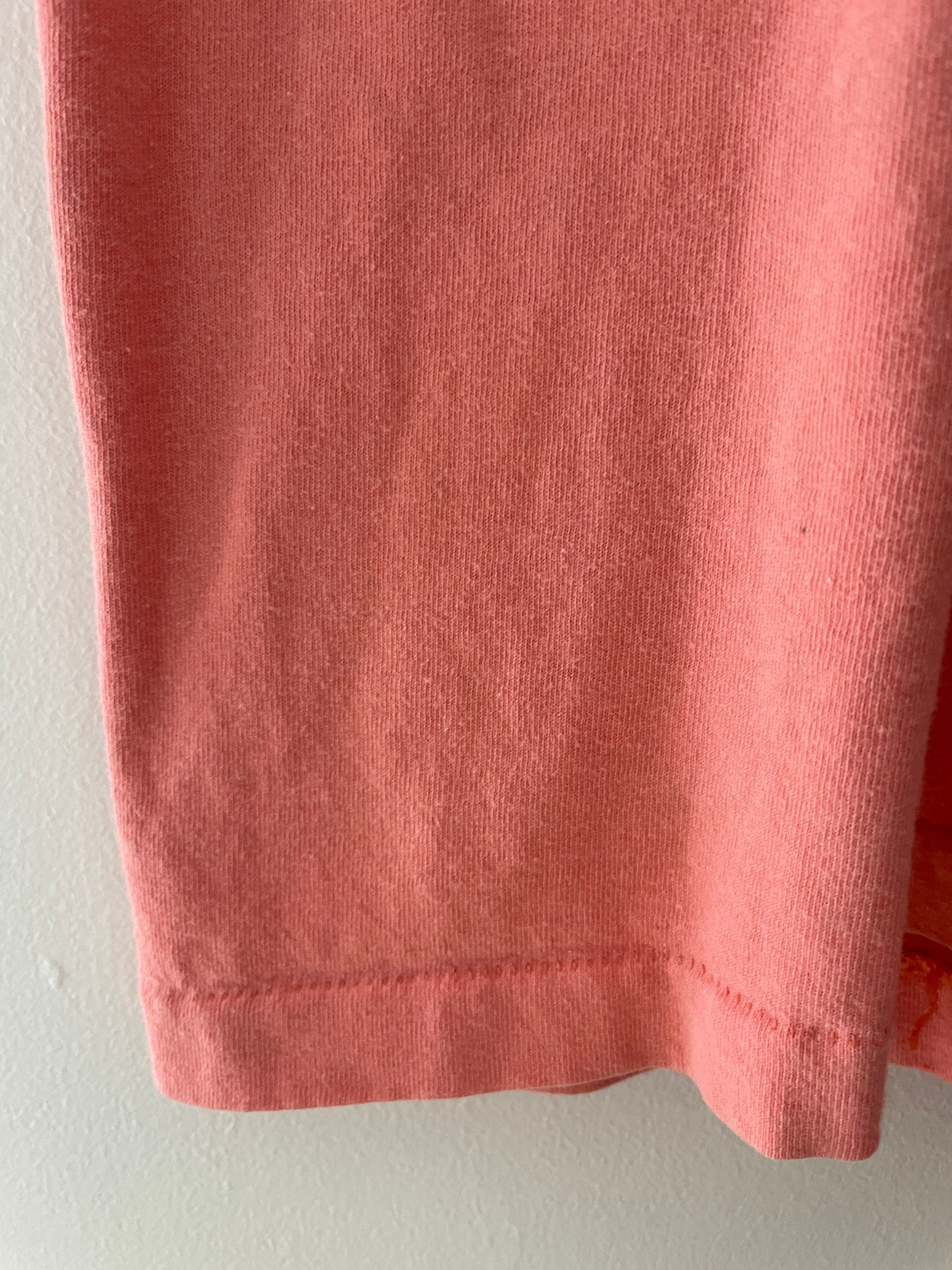 80s Vintage Single Needle Stitching 100% Cotton Tank Top Neon Pink ...