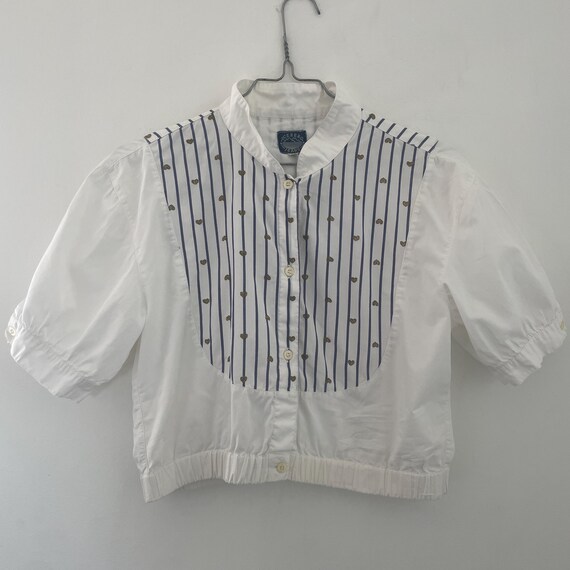 90s 80s Iceberg shirt half sleeve heart stripe patter… - Gem