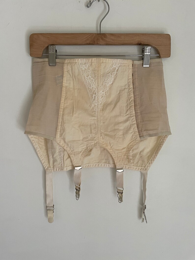 Antique Lucille of Hollywood 1940s Boned Corset Girdle Garter Belt ...