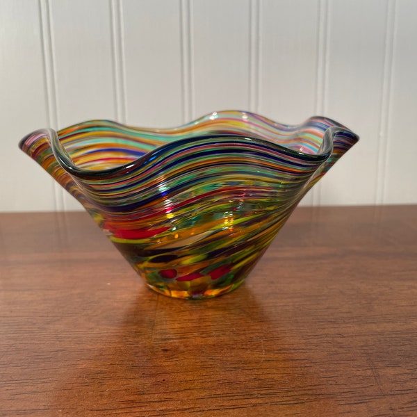 Wavy Glass Bowl - Etsy