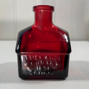 Miniature Wheaton Ruby Red Glass Bottle Tuckahoe Country 1891 - Etsy