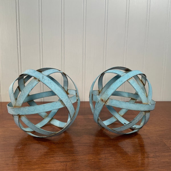 Rustic Metal Decorative Orbs - Etsy