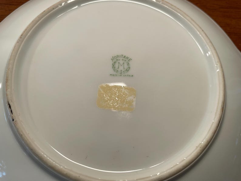 Art Deco Noritake Blue Lusterware Plate, 7.75" Japanese Floral Dish ...