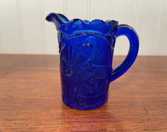 Blue Glass Pitcher - Etsy