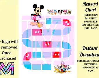 Sticker Chart Mickey Mouse | Etsy