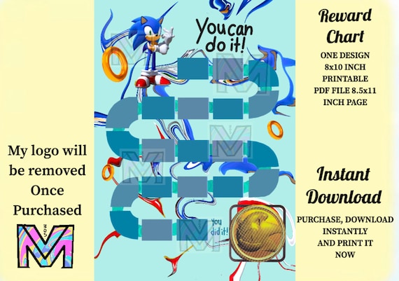 Sonic Reward Chart Printable Sonic Behavior Chart Daily | Etsy Ireland