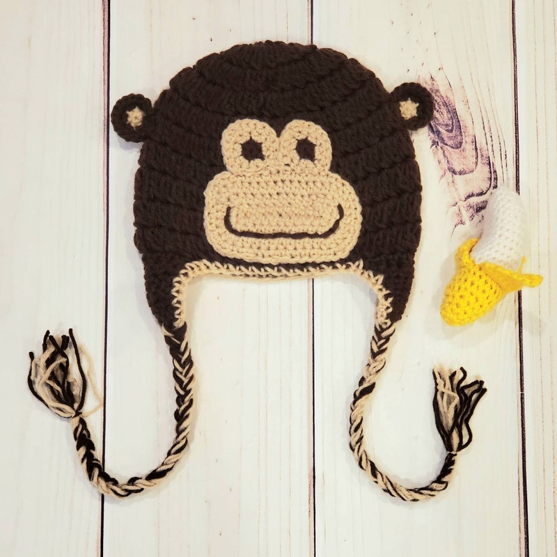 Crochet Monkey Hat - Etsy