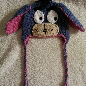 Adorable Crochet Eeyore Earflap Hat - Etsy