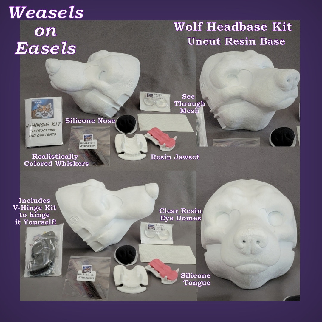 Wolf Fursuit Head Kit for Making Your Own Furry Animal Costume Cosplay ...