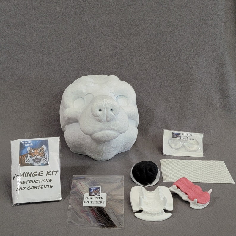 Wolf Fursuit Head Kit for Making Your Own Furry Animal Costume Cosplay ...
