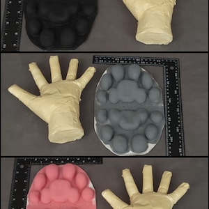 Fox Fursuit Hand Paw Pads - Size Small Black Pink or Gray Colored ...