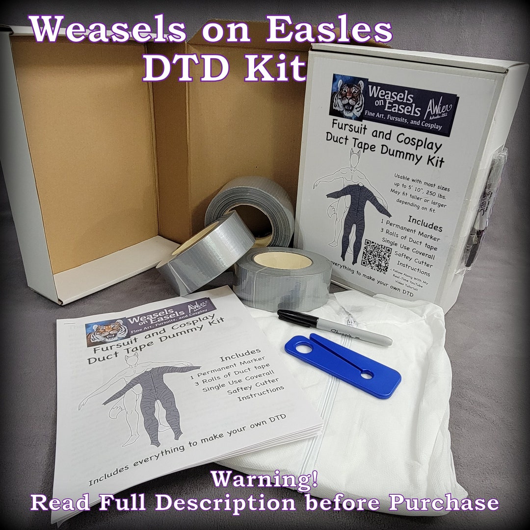Adult DTD Kit and Tutorial Instructions - DIY Mannequin Pattern for Sizing Custom Fursuit ...