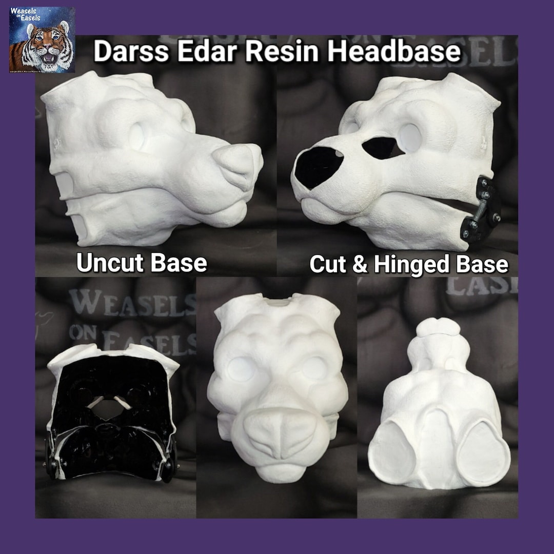 Darss Edar Resin Fursuit Headbase for Custom Moving Jaw Fursuit Head ...