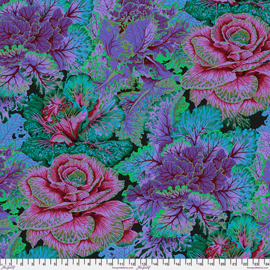 CURLY KALE DARK pwpj120 Philip Jacobs Kaffe Fassett Sold in 1/2 yd ...