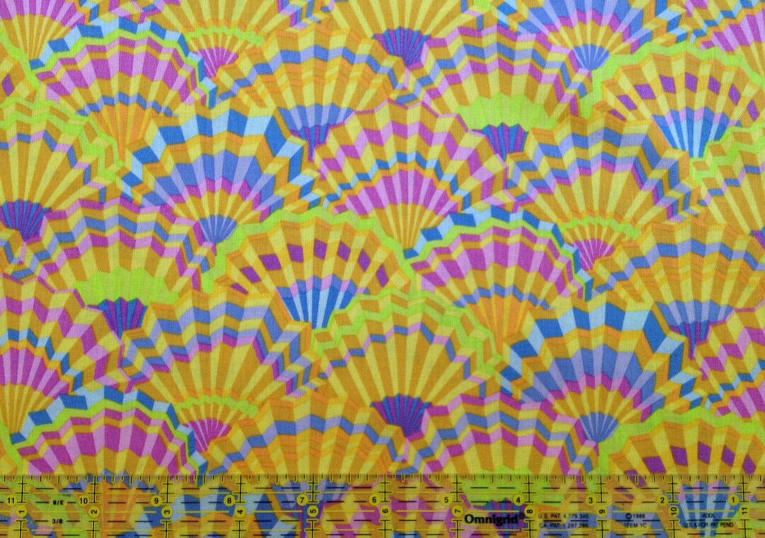 PAPER FANS YELLOW Kaffe Fassett Collective - Sold in 1/2 Yd Increments ...