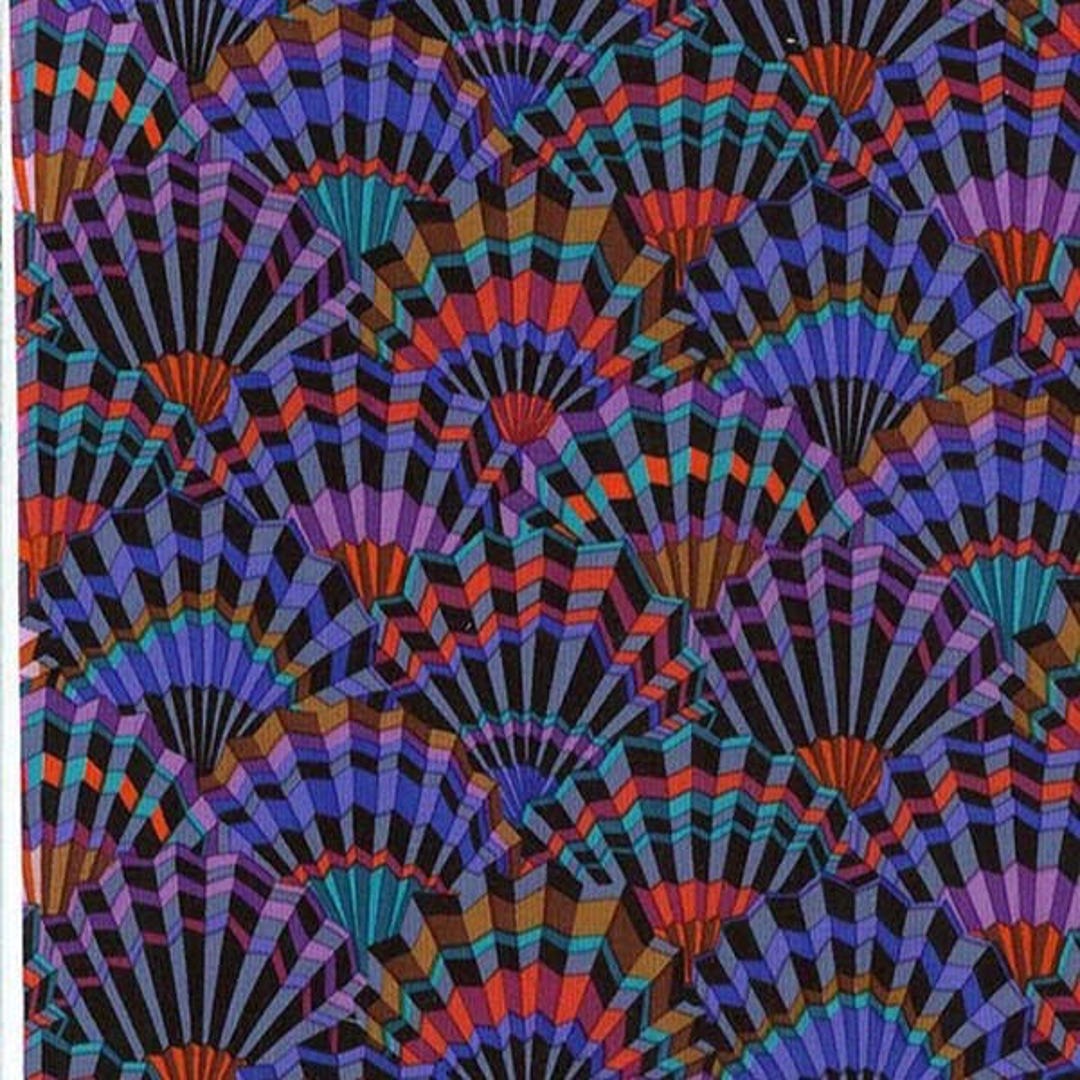 PAPER FANS BLACK Pwgp143 Kaffe Fassett - Sold in 1/2 Yd Increments ...