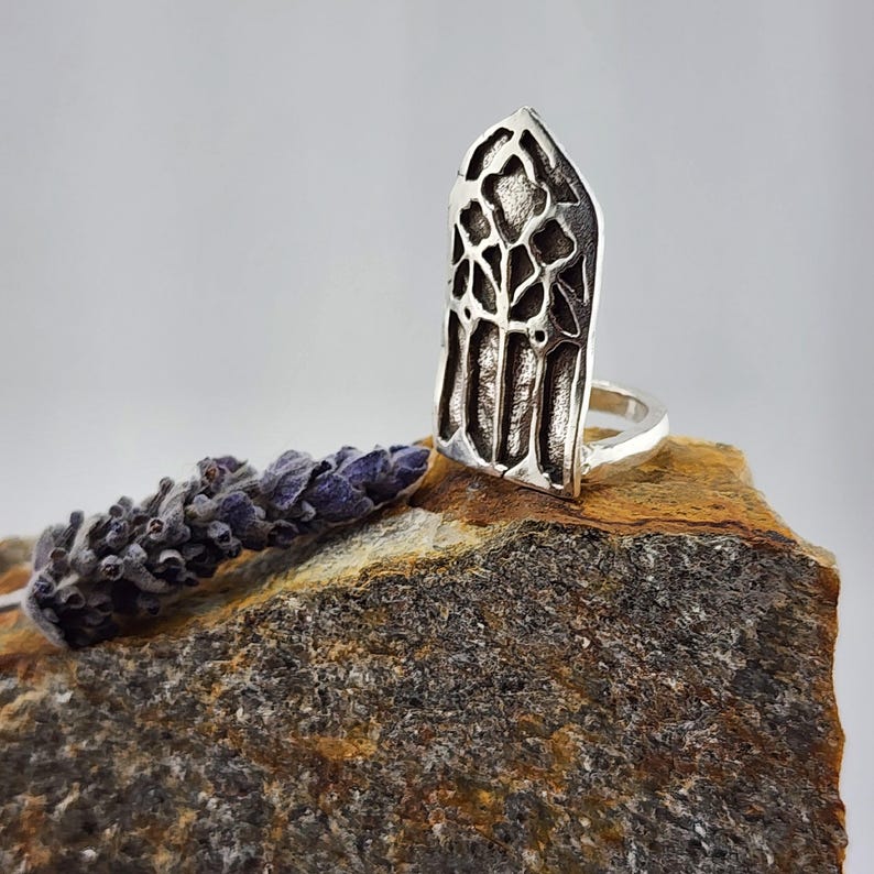 CATHEDRAL TRACERY WINDOW Gothic Ring: Handmade Recycled Sterling Silver, Medieval Style - Etsy