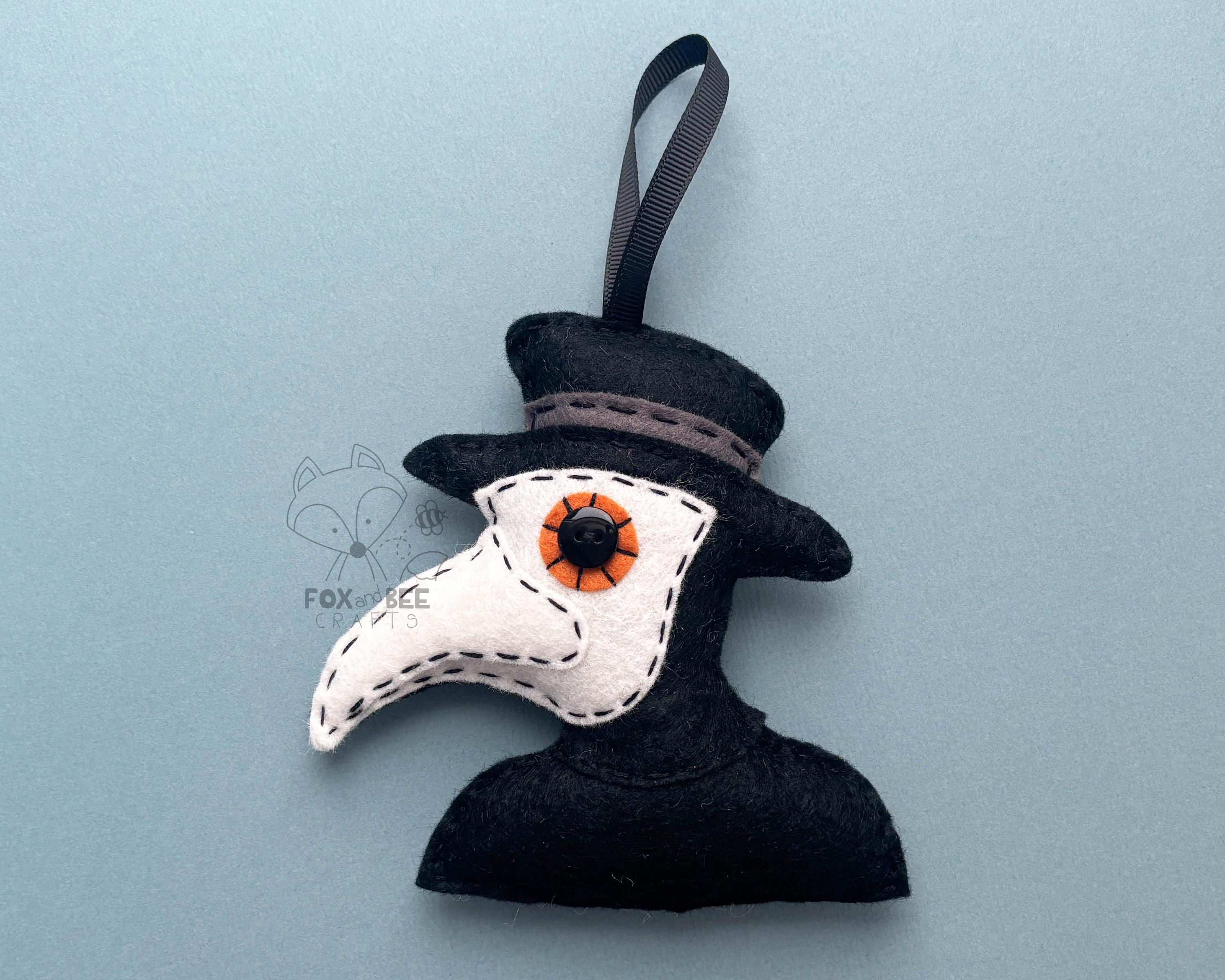 Plague Doctor Felt Sewing Pattern: DIY Halloween Decoration (PDF ...