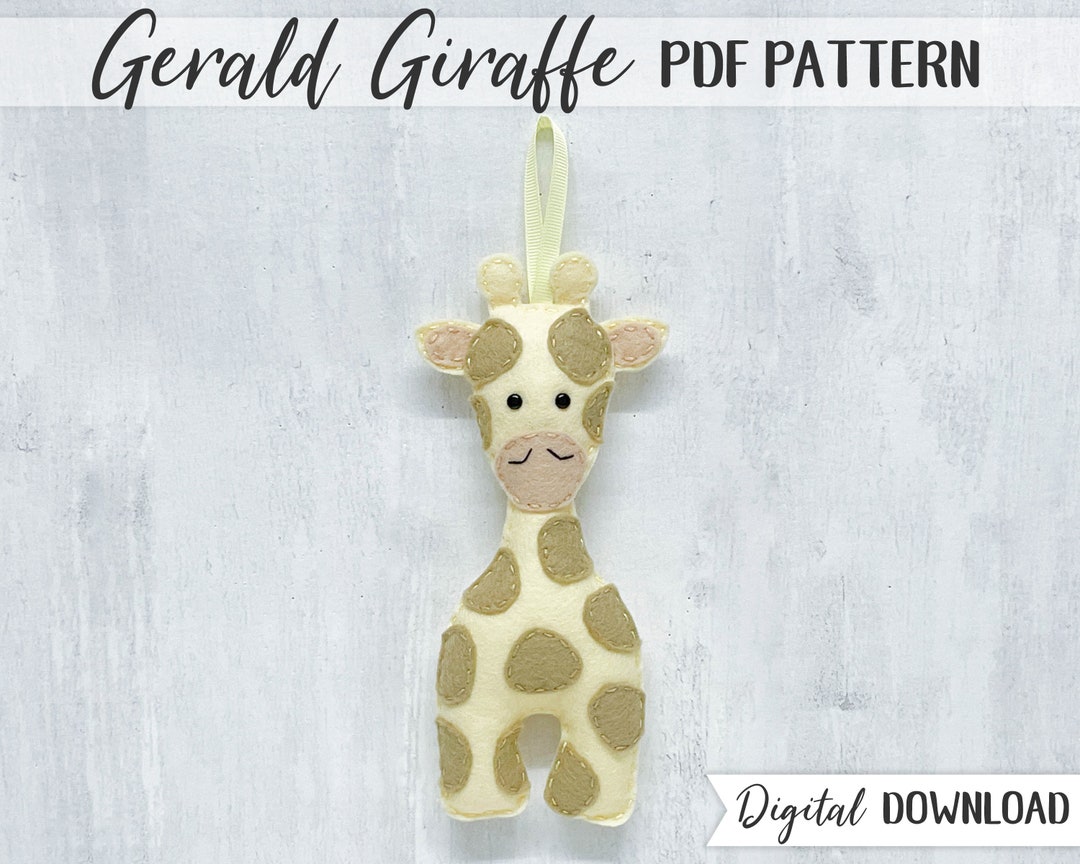 PDF Pattern for Gerald Giraffe Felt Sewing Pattern Full - Etsy