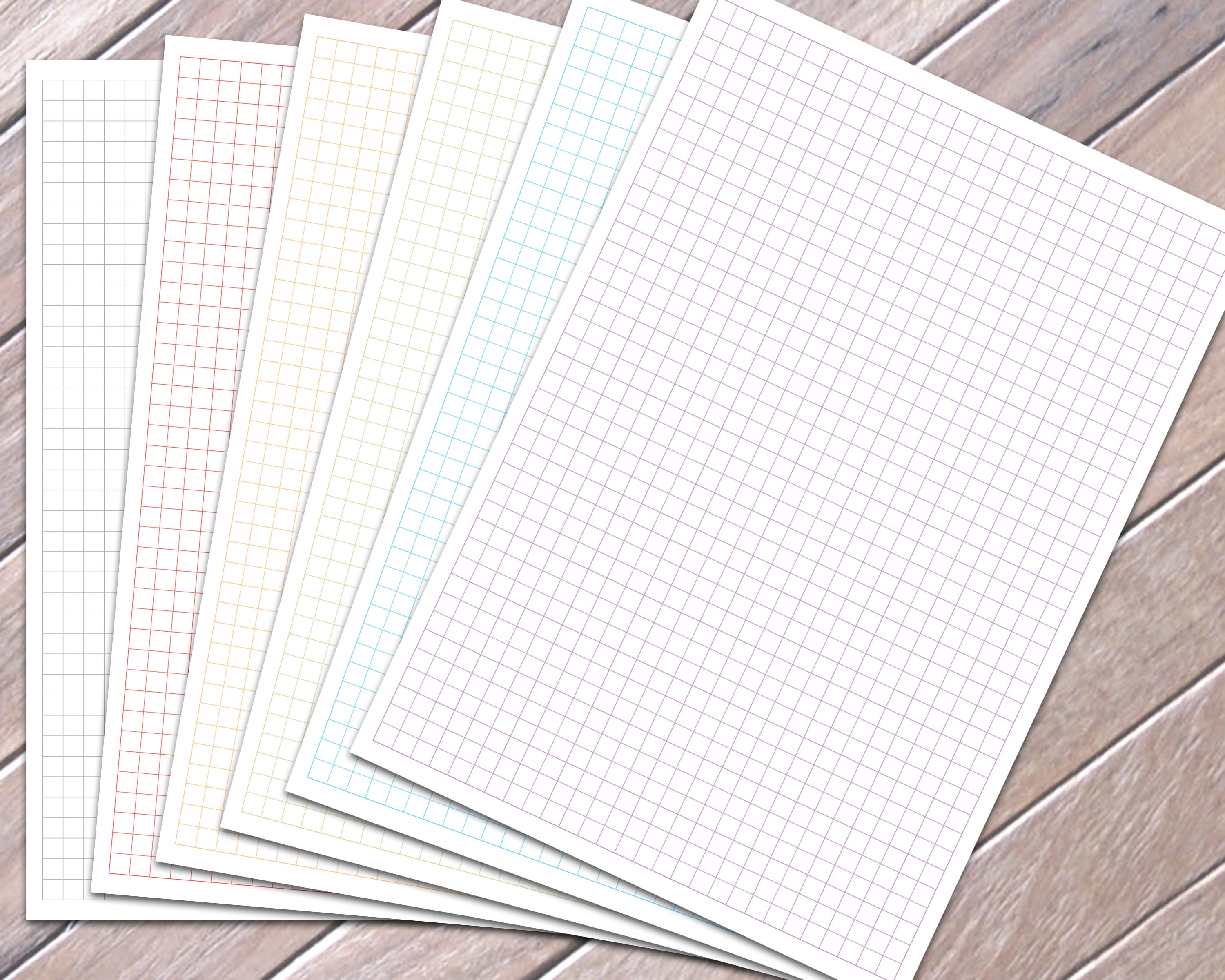A5 size 5mm Square Grid Printable 6 Page pack Bullet | Etsy